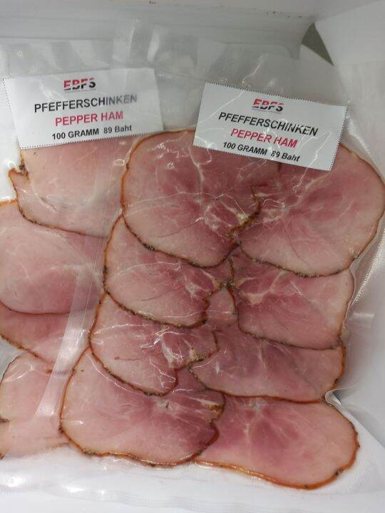 TGM 2 × 100 Gramm Pefferschinken / TGM 2 × 100 grams peppered ham ...