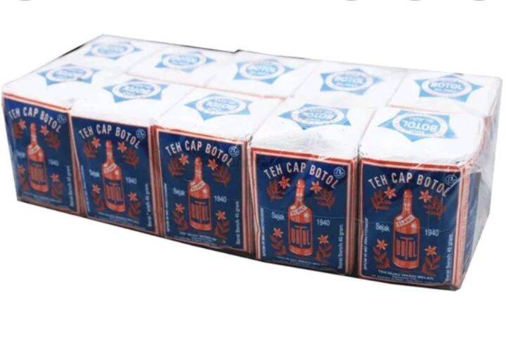 Teh cap Botol Biru 40 gram pak isi 10 pcs | Lazada Indonesia