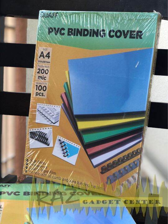 QUAFF PVC Binding Cover 200 microns in 10 Pieces & 100 Pieces Bundles ...