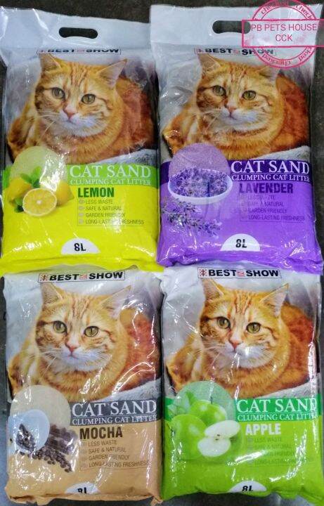 BEST IN SHOW cat sand clumping cat litter 6L / pasir kucing | Lazada