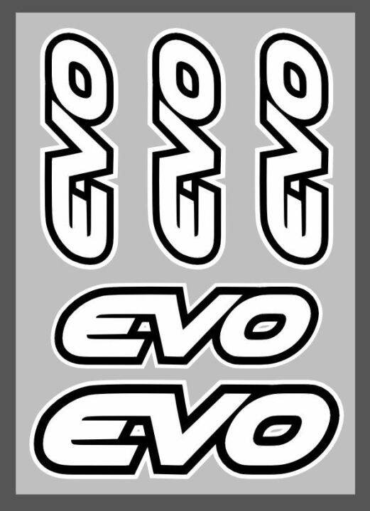 EVO LOGO DECAL STICKERS A4 SIZE FOR CAR LAPTOP & MOTORCYCLE | Lazada PH