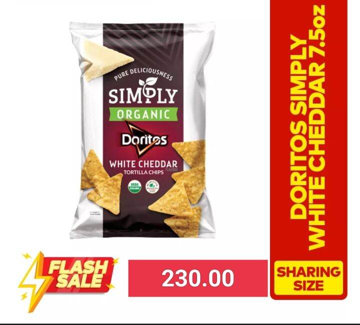 Simply Organic Doritos White Cheddar Tortilla Chips, 212.6 grams ...
