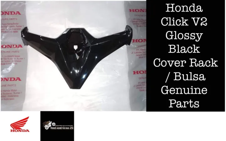 ORIGINAL HONDA CLICK V2 GLOSSY BLACK COVER RACK/ BULSA GENUINE PARTS ...