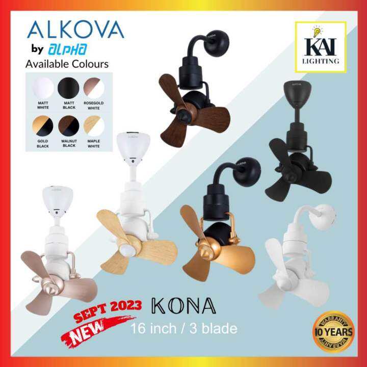 (NEW ARRIVAL)!! ALPHA Alkova Kona Corner Fan Wall Fan with Remote ...