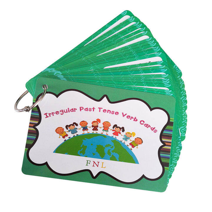 Irregular Verbs Educational Flashcards Set Flashcard Learn English Word ...