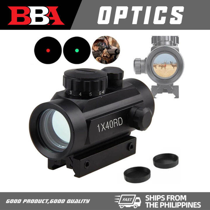BBA 1x40 Red Dot Scope Sight TacticalRifle Scope Holographic View Green ...