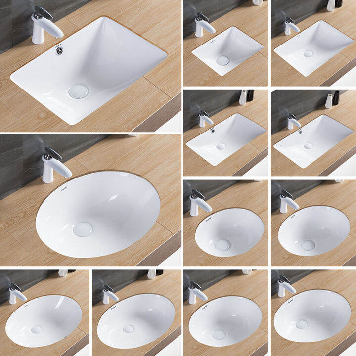Embedded Drop-in Sink Inter-Platform Basin Ceramic Washbasin Square ...