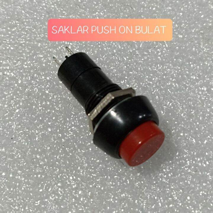 SAKLAR PUSH ON BULAT MERAH HITAM TIPE PUSH ON SAKLAR PUSH ON | Lazada ...