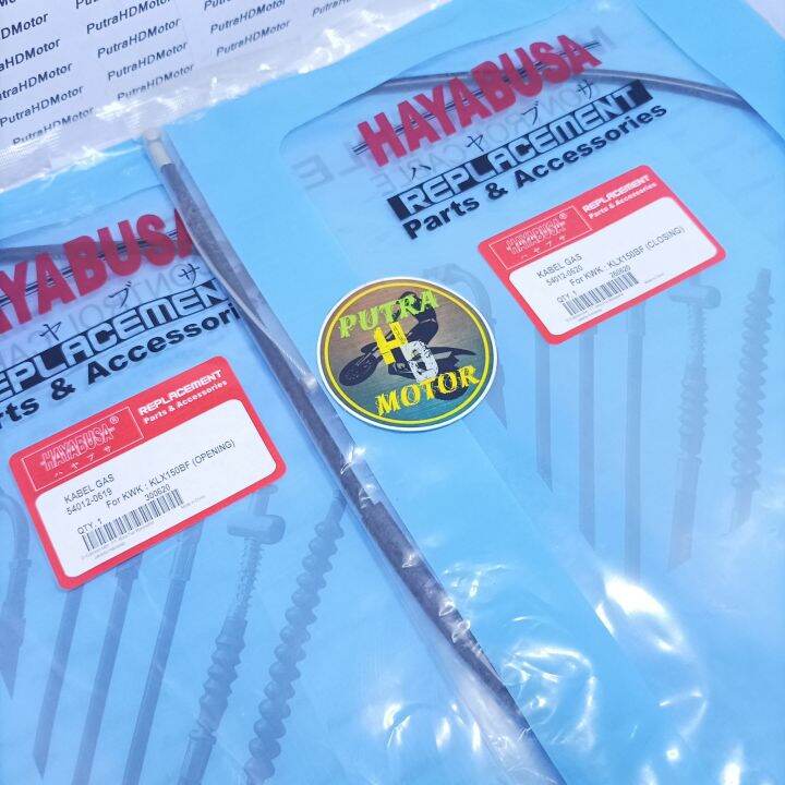 KABEL CABLE GAS THROTLE GAS SET ATAS BAWAH ( OPENING + CLOSING ) KAWASAKI KLX 150BF 150 BF ...