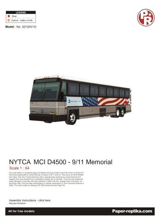 Papercraft Miniatur Bus America pola kertas foto A4 | Lazada Indonesia