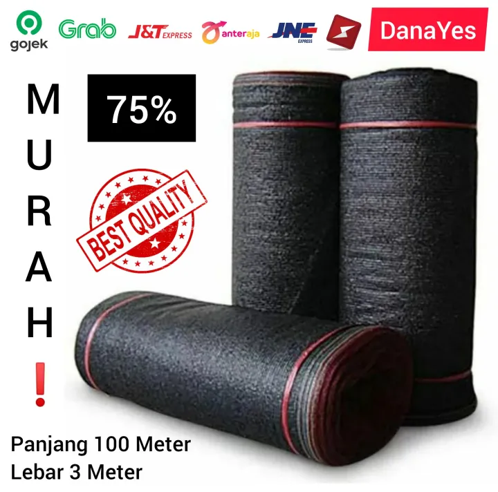 1 Roll Jaring Paranet Shade Net 75% 65% 3M x 100M Anti Panas Matahari ...