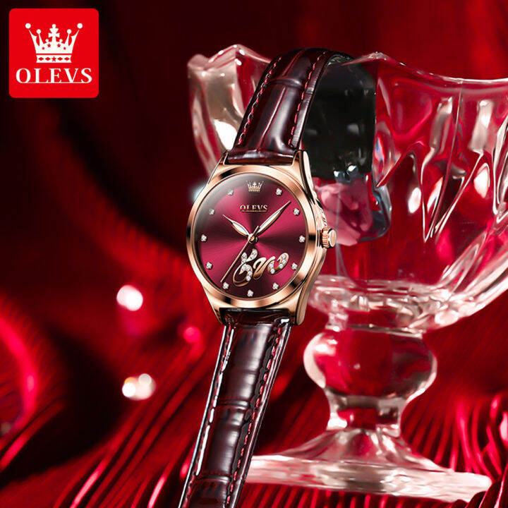 OLEVS women watch original waterproof luxury diamond dial elegant ...