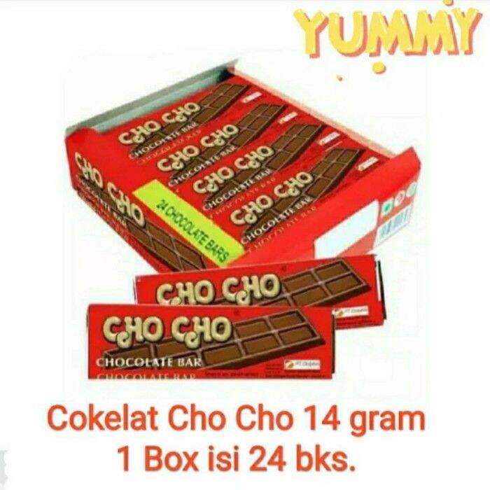 Cho cho milk chocolate bar, batang cokelat JADUL, 1 Box isi 24x14 gram ...