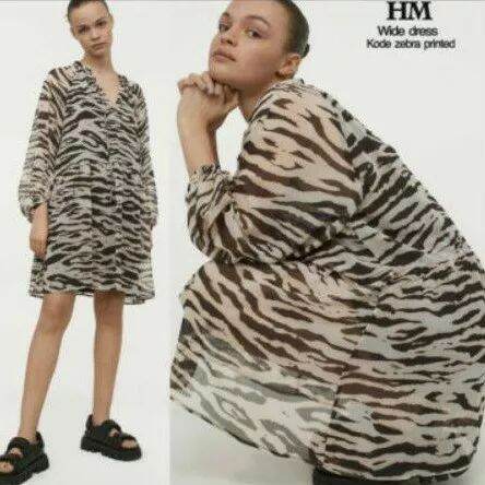 HM Wide Dress Zebra | Lazada Indonesia