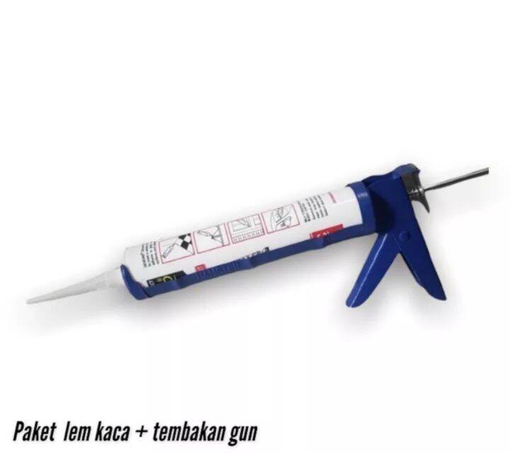 PAKET 2 PCS TEMBAKAN SEALANT/GUN & LEM KACA SILICONE SEALANT BENING ...