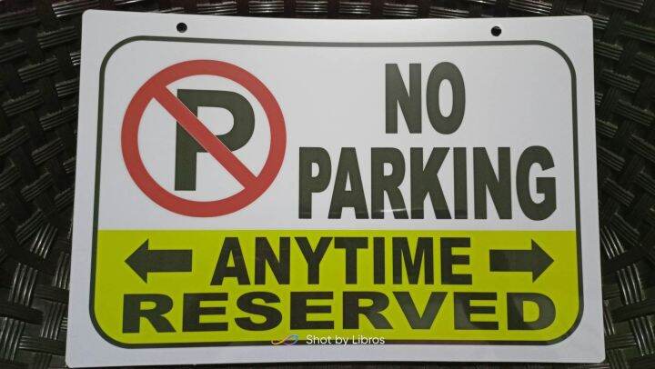 No Parking Anytime Reserved Signage A4 Size PVC Plastic | Lazada PH