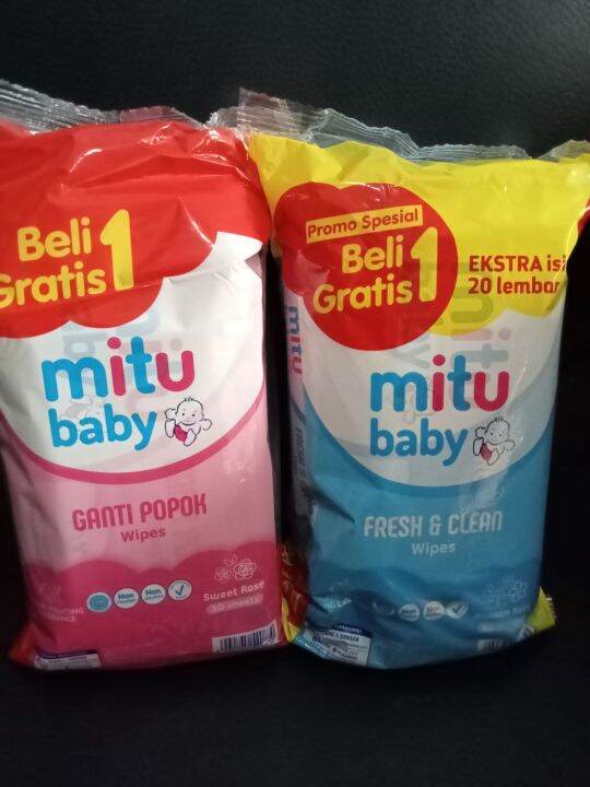 Mitu baby Tissue basah 50's beli 1 gratis 1 ( total 100 sheet) | Lazada ...