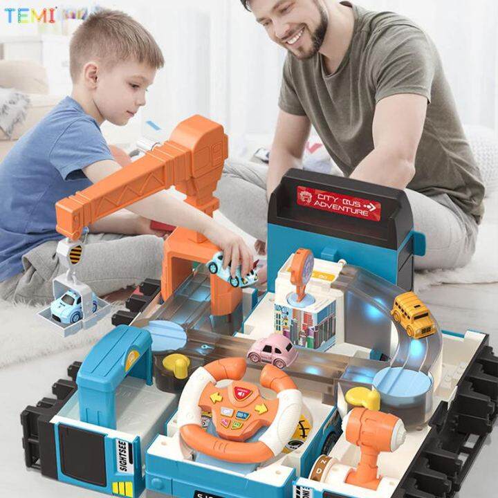 TEMI Adventure Car Track Race Rail Track Toy City Rescue Educational ...