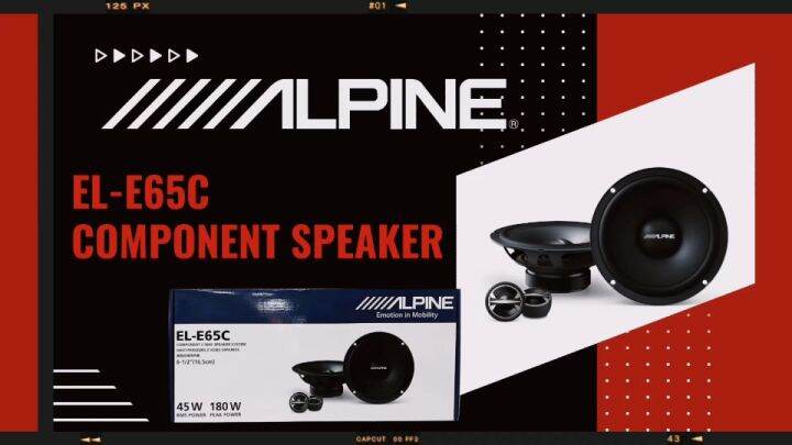 ALPINE EL-E65C ลำโพงแยกชิ้นรถยนต์ 6.5 นิ้ว 2ทาง ขนาดบางเพียงติดตั้งง่ายให้เสียงระดับ SQ ออกแบบ ...