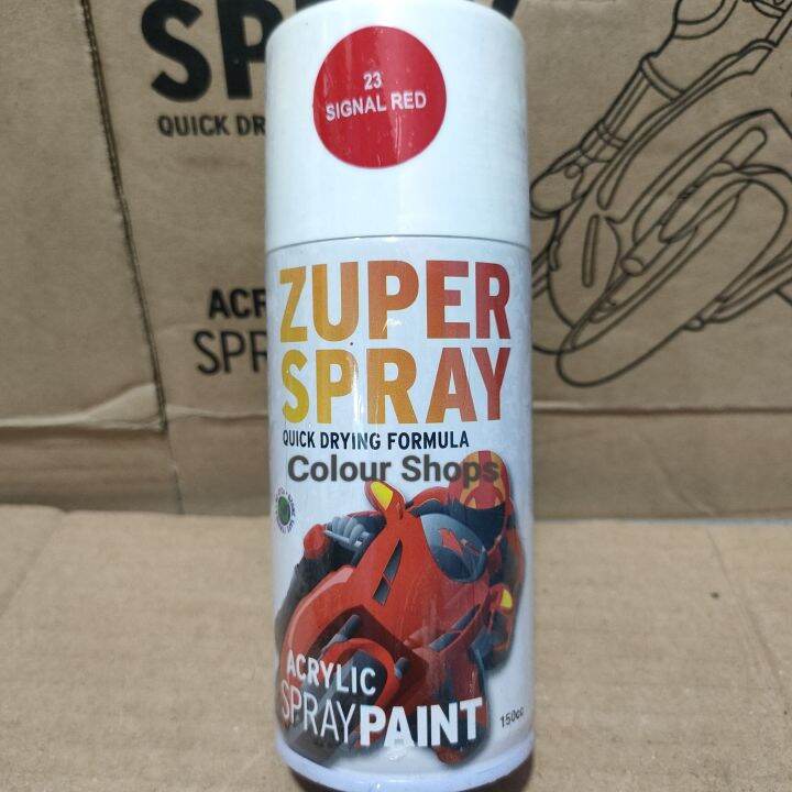 Zuper Pilox Pilok Cat Semprot Warna Signal Red Merah Cabe Glossy 23 150cc Spray Paint | Lazada ...