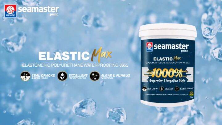 Seamaster Paint Waterbased Low VOC ElasticMax Elastomeric Polyurethane Waterproofing 8655 250g ...