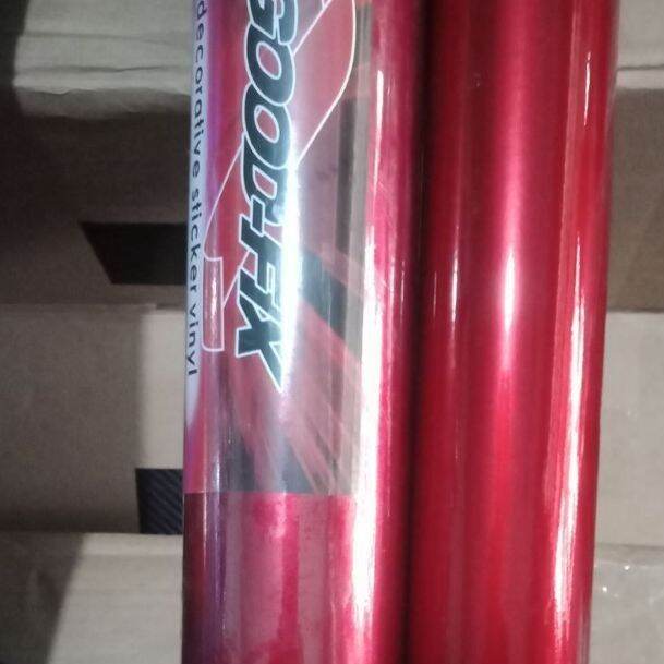 stiker merah Candy metalik Skotlet motor merah maroon candy stiker ...