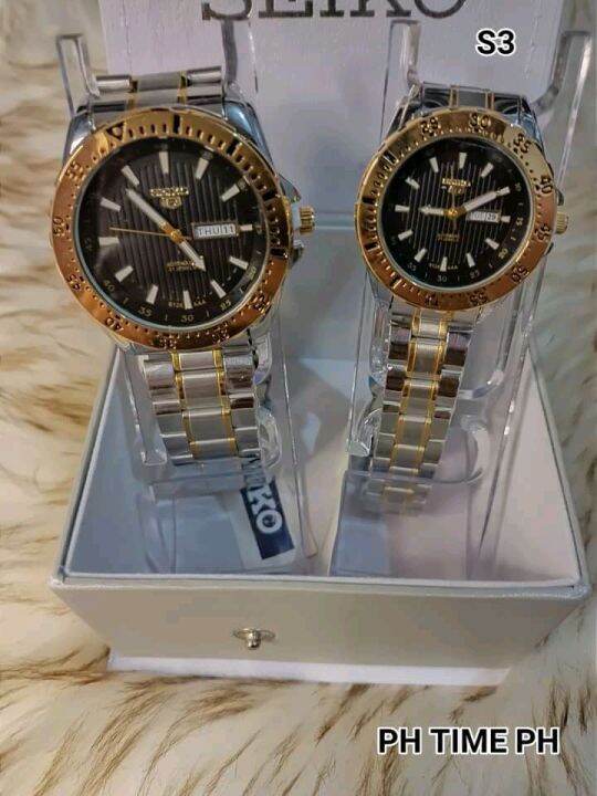 seiko watch for couple, automatic hand movement with date! | Lazada PH