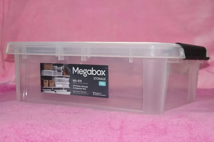 20L Megabox Storage box MG-674 CLEAR | Lazada PH