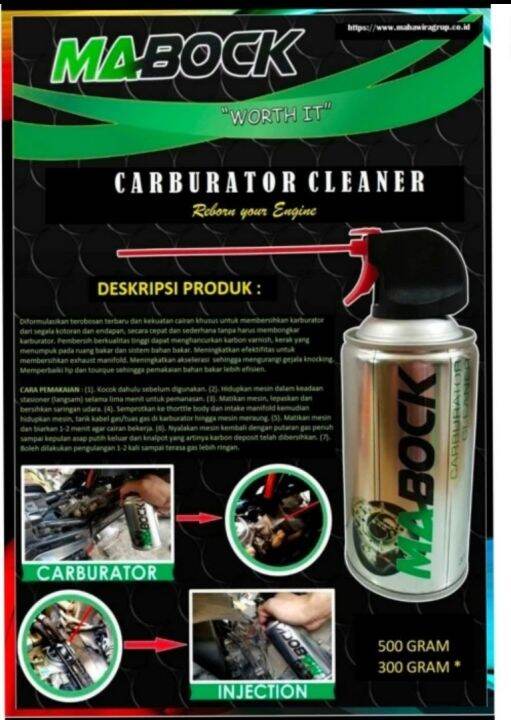 Carbulator cleaner Mabock pembersih karbulator bkn STP 500ml | Lazada ...