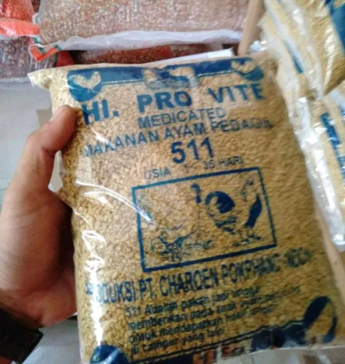 pakan Pur ayam 511 Pokphand untuk pakan ayam bebek Berat 1kg | Lazada ...