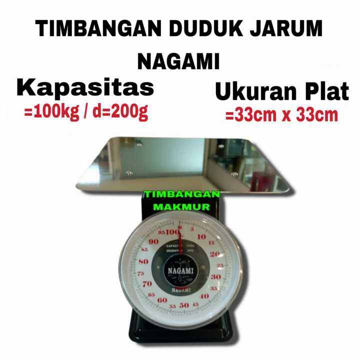 Timbangan Duduk Jarum NAGAMI Kapasitas 100kg, Timbangan Ekspedisi, Timbangan Paket, Timbangan ...