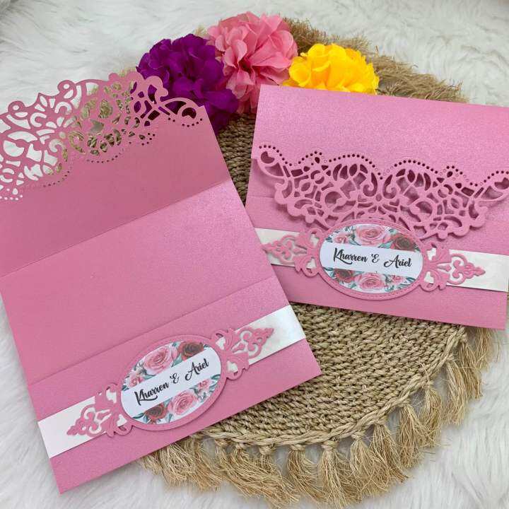 5x6 inches FB Design Pocketfold Invitation Cover/Invitation Cards ...