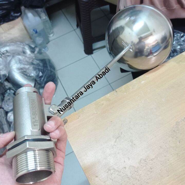 Floating Valve Pelampung Tangki Otomatis Stainless 304 Drat 1 1/2 ...