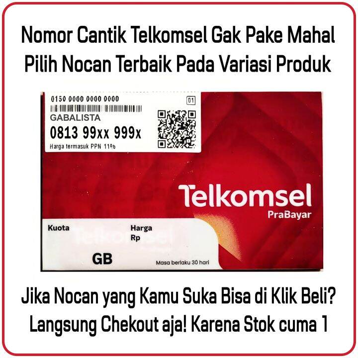 R.01 Nomor Cantik Telkomsel Prabayar Kartu Perdana Simpati As Loop | Lazada Indonesia
