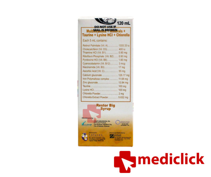Restor Big EF 120ml 1 Bottle | Lazada PH