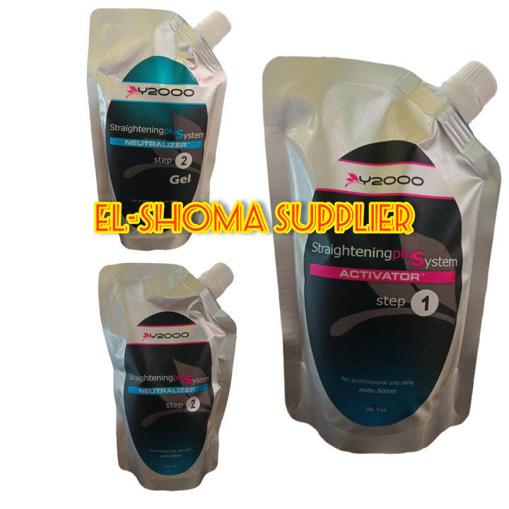 Y2000 Straightening Plus System Smoothing 500 ml Step 1 / Step 2 ...