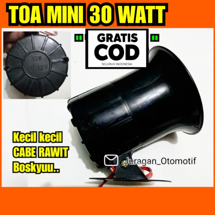 toa kecil / toa mini 30 Watt 12 volt | Lazada Indonesia