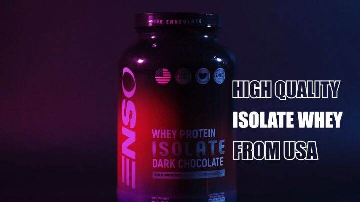 ENSO Whey ไอโซเลท เวย์ โปรตีน 100% รสดาร์ก ช็อคโกแลต ใช้หญ้าหวาน ไม่มีน้ำตาล มีโปรไบโอติก ...