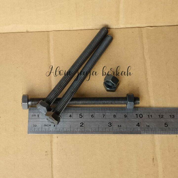 BAUT MUR BAJA M8X100 FULL DRAT. BAUT BAJA M8X100 HTB 8.8 PANJANG 10CM ...