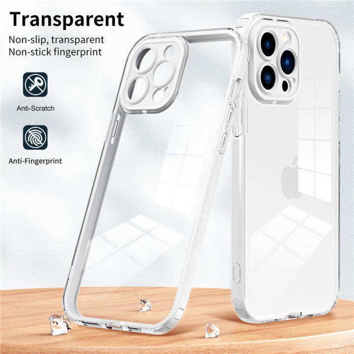 For Samsung Galaxy A34 5G Phone Case 3 In 1 Transparent Shockproof Casing Candy Colors Clear ...