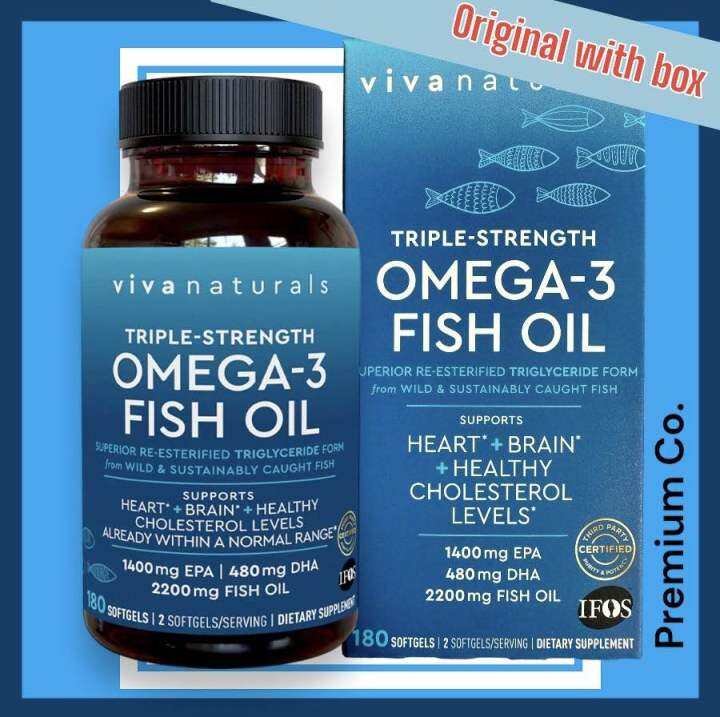 Viva Naturals Triple-Strength Omega 3 Fish Oil with EPA and DHA Supplements | Lazada
