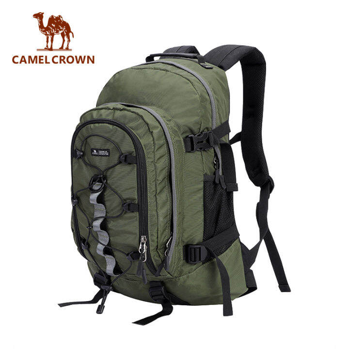 CAMELCROWN กระเป๋าเป้สะพายหลังสำหรับปีนเขา30L กันน้ำเดินทางแบบออฟโรดกระเป๋าสะพายหลังกันน้ำกีฬา ...