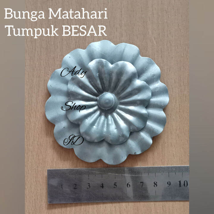 Ornamen motif bunga matahari tumpuk BESAR ukuran diameter 9cm, bahan ...