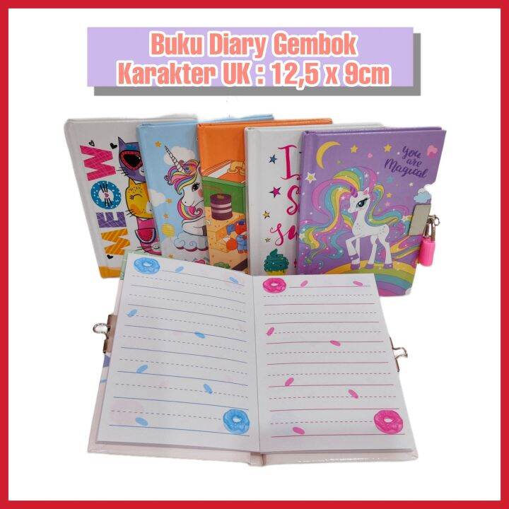 BUKU DIARY GEMBOK / BUKU CATATAN KECIL | Lazada Indonesia
