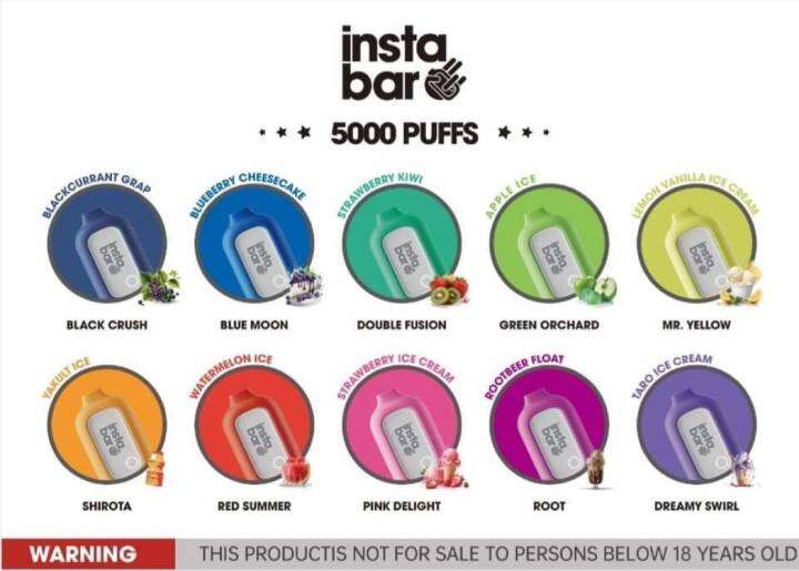 instabar 5000puff type c original | Lazada PH
