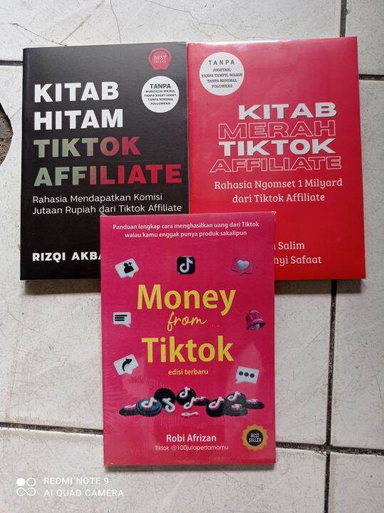 paket 3 buku Kitab hitam tiktok, Kitab merah tiktok dan money from ...