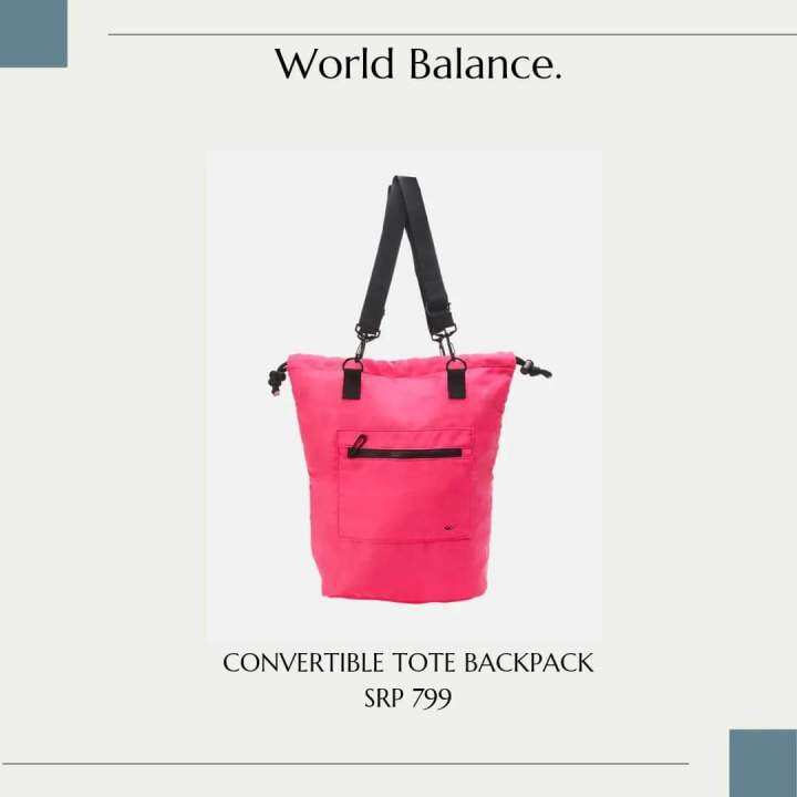 WORLD BALANCE Convertible Tote Backpack | Lazada PH