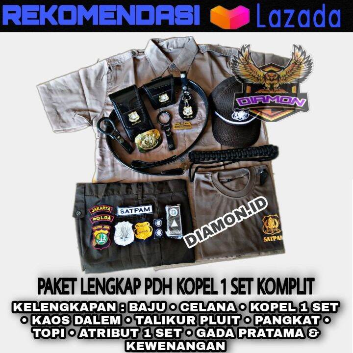 SERAGAM SECURITY TERBARU / PAKET SERAGAM PDH KOMPLIT + KOPEL 1 SET ...