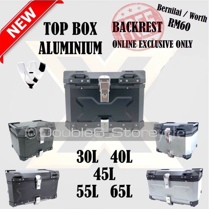 HY Aluminium Top Box X Design Kotak Motosikal Peti Aluminum Box ...