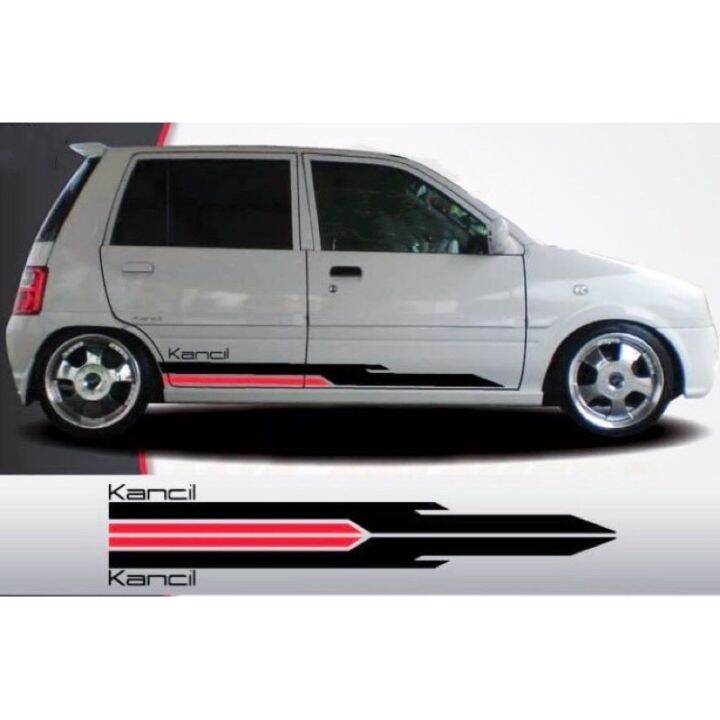 (Ready Stock)S282# Perodua Kancil Car Body Side vinyl Decal Sticker ...
